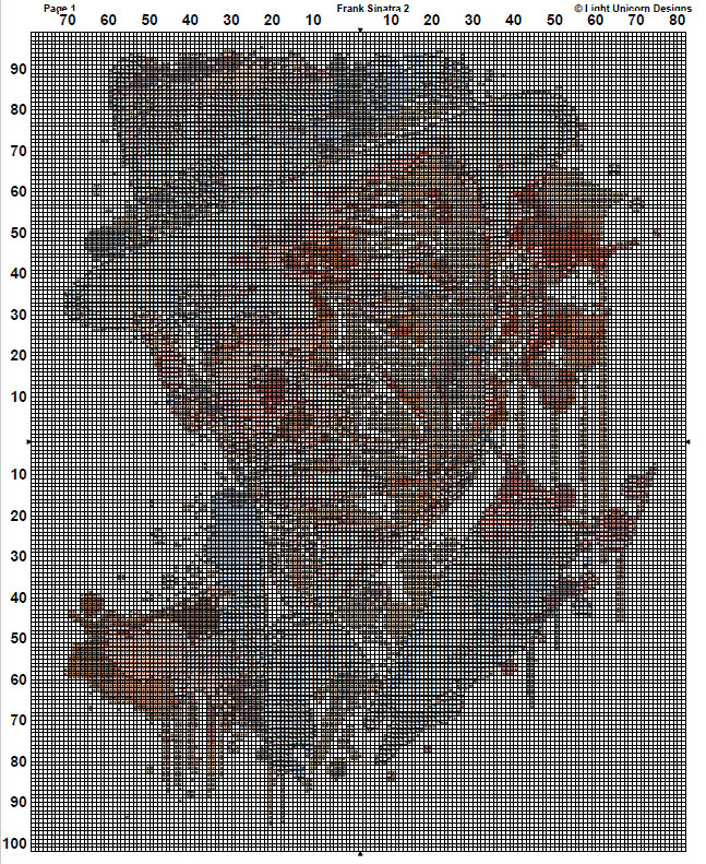 Frank Sinatra 2- Cross Stitch Pattern - Instant Download