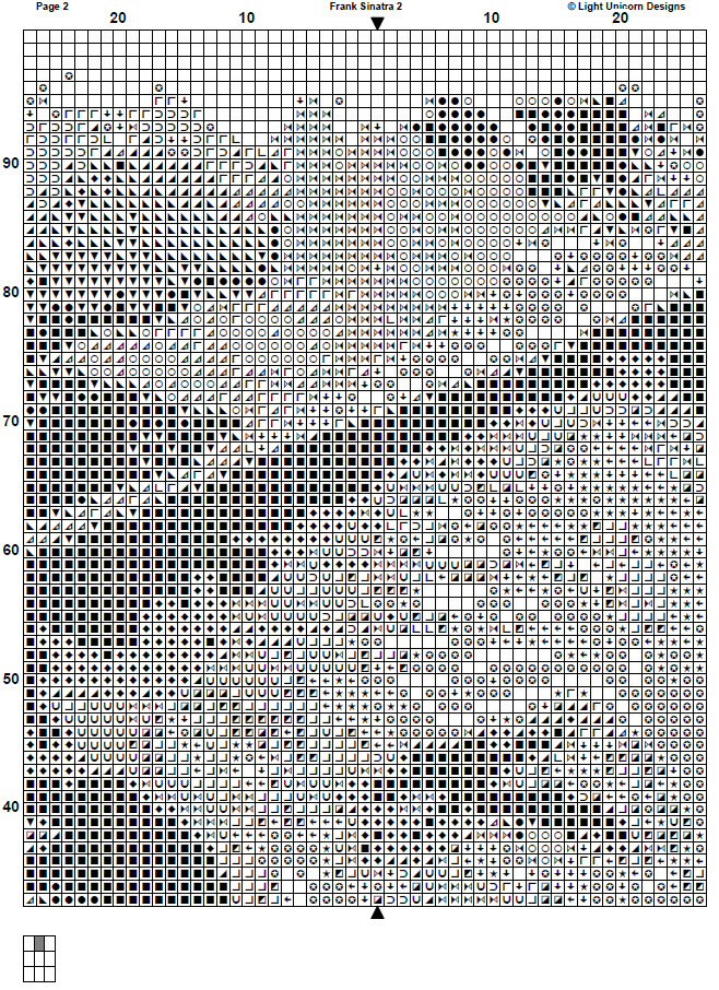 Frank Sinatra 2- Cross Stitch Pattern - Instant Download