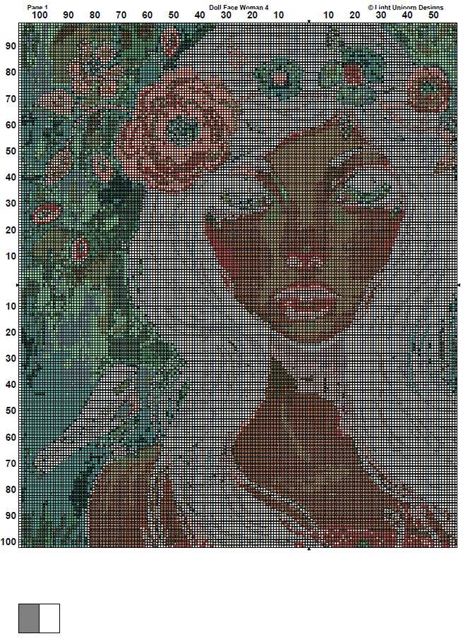 Doll Face Woman 4- Cross Stitch Pattern - Instant Download