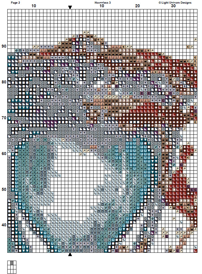 Hourglass 3 - Cross Stitch Pattern - Instant Download