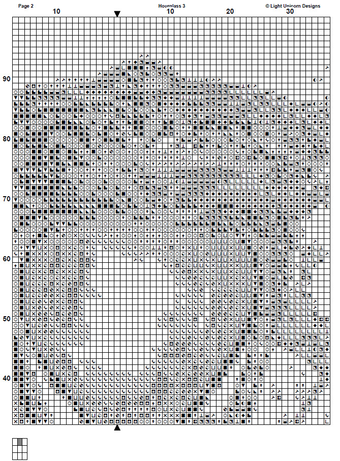 Hourglass 3 - Cross Stitch Pattern - Instant Download
