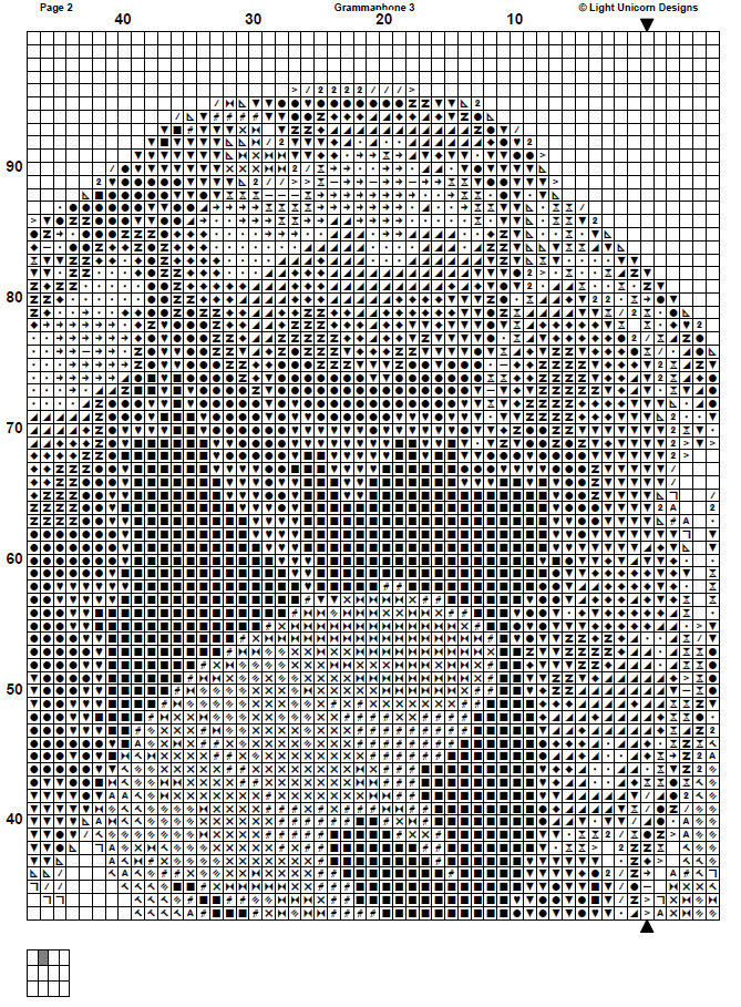 Grammaphone 3- Cross Stitch Pattern - Instant Download